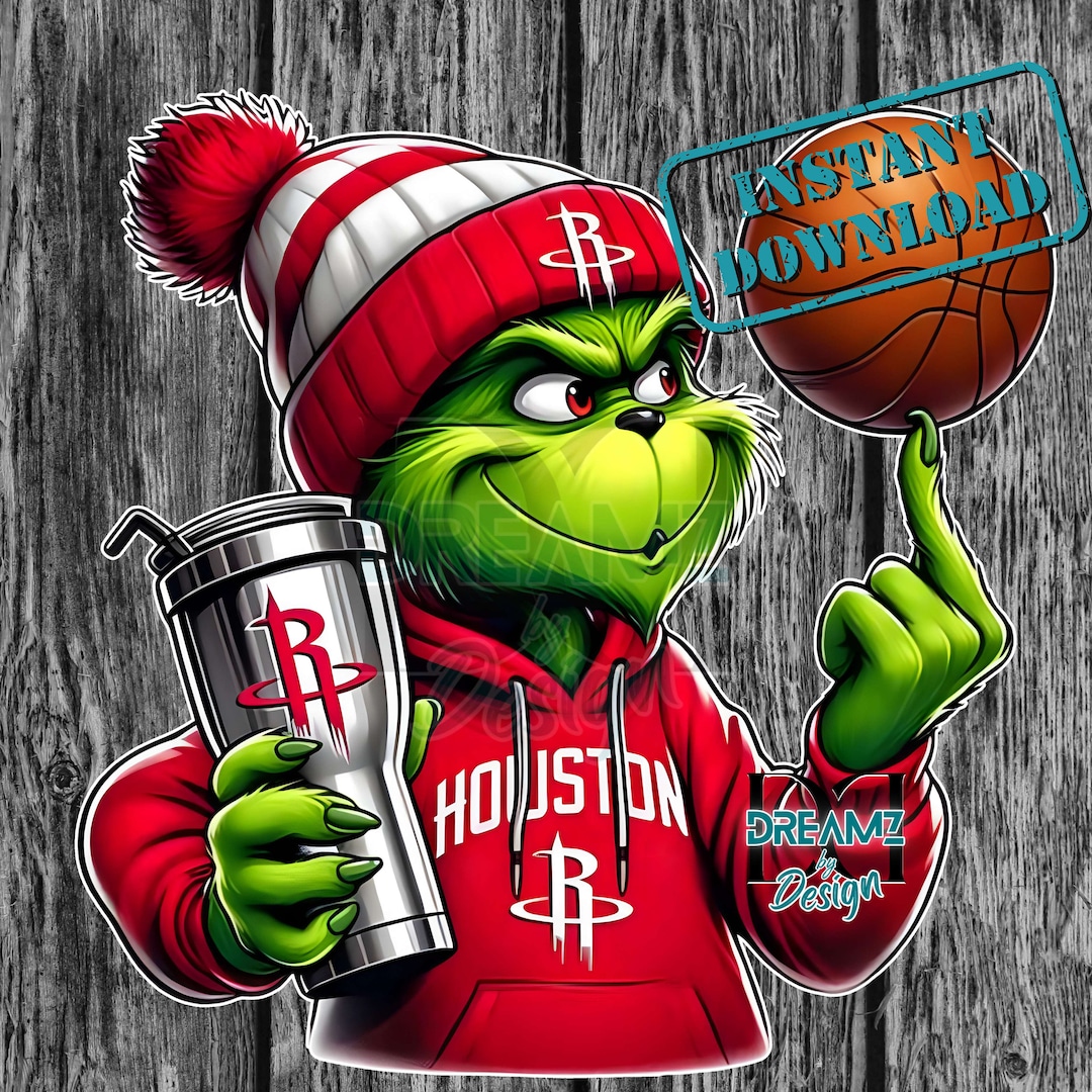 Basketball Grinch Rockets Fan Bundle 5000x5000 PNG Files Designs - Etsy