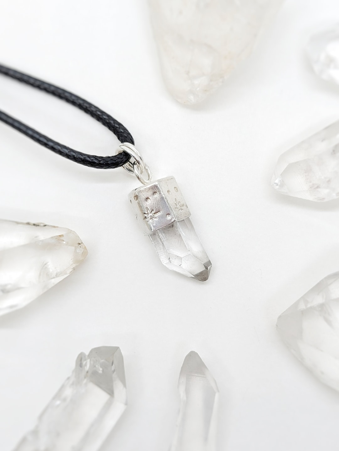Natural Quartz Crystal Pendant Necklace - Etsy