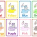 Hand Drawn Color Flashcards - Etsy