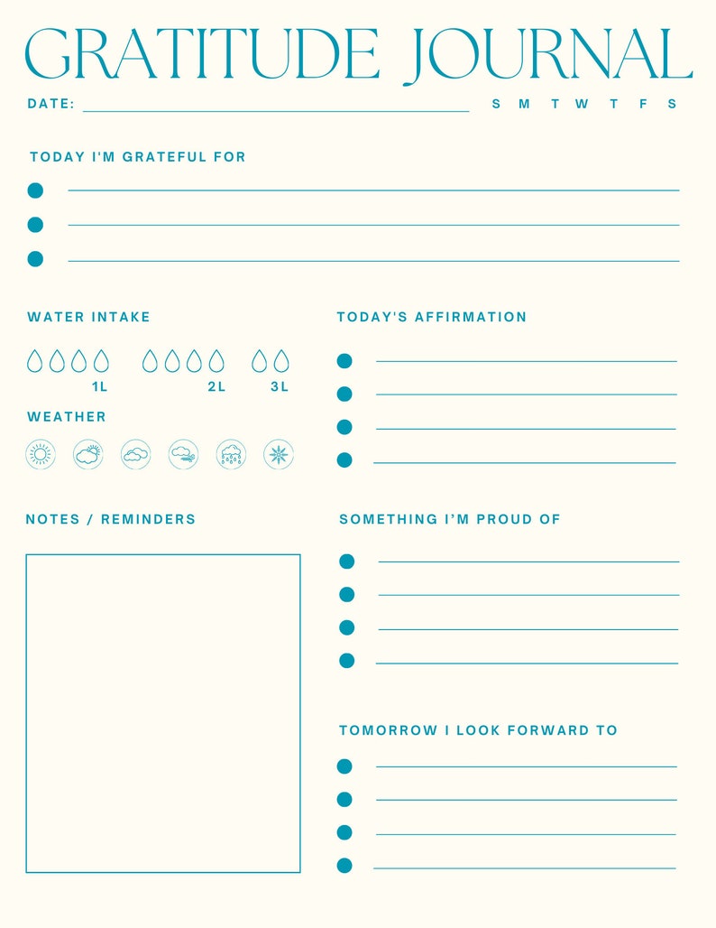 Digital Gratitude Journal - Etsy