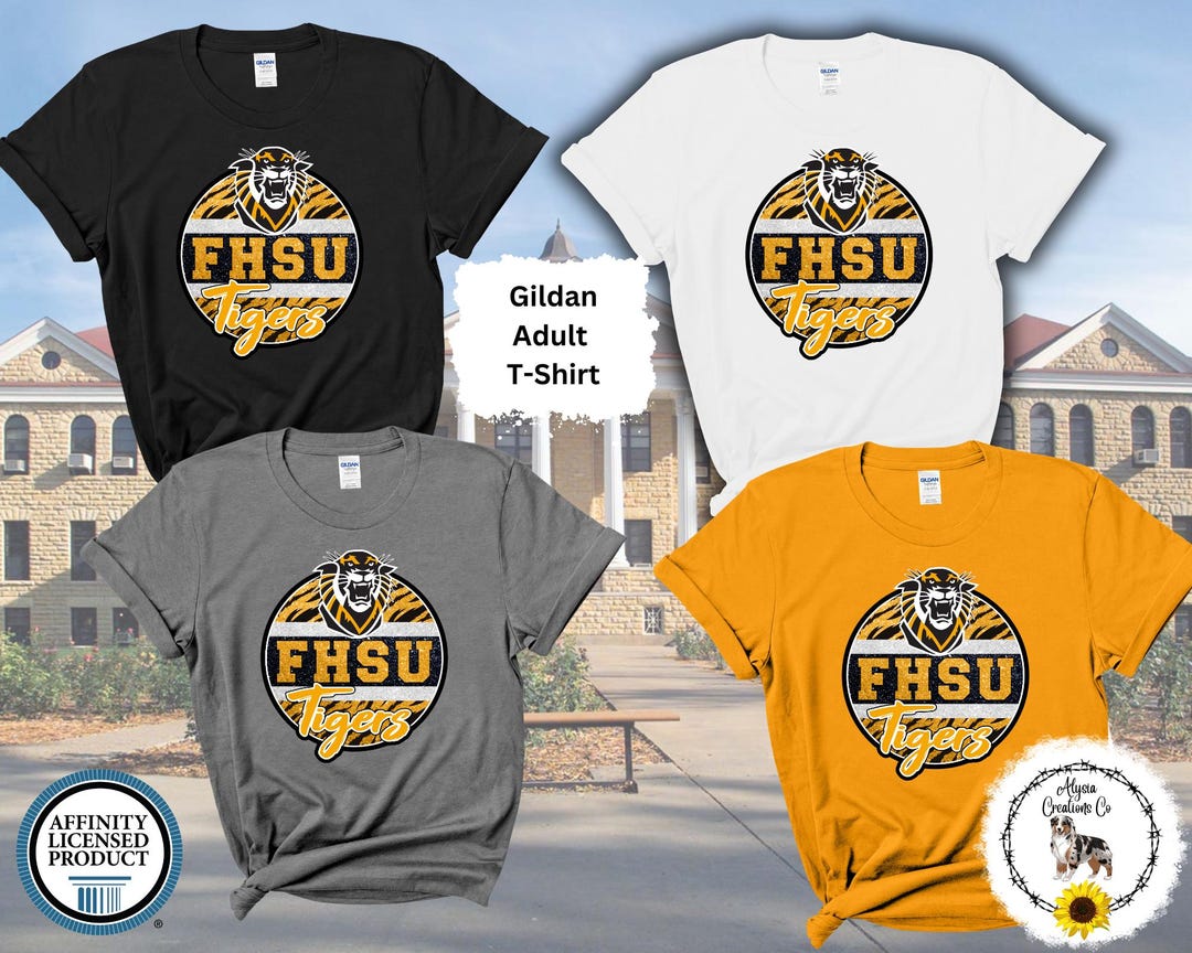 FHSU Tigers Gold Stripes, Fort Hays State University, T-shirt, Hays ...