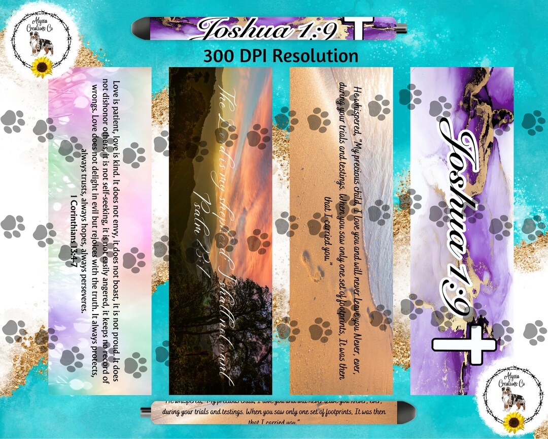 Faith Pen Wraps, Bible Verse Pen Wraps, Christian Pen Wraps, Faith ...