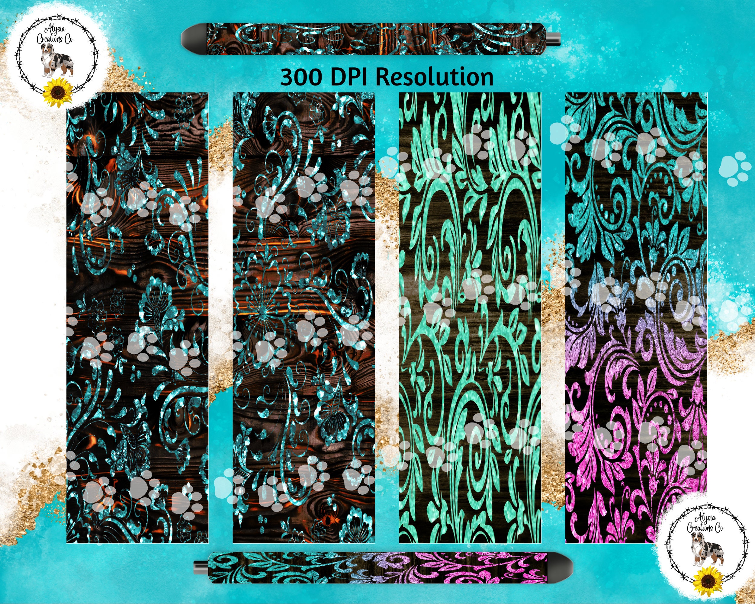 Western Lace Pen Wraps, Western Pen Wraps, Custom Pens, Epoxy Pen Wraps ...