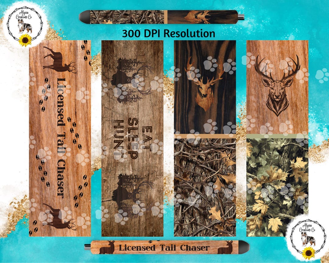 Deer Pen Wraps, Hunting Pen Wraps, Custom Pens, Epoxy Pen Wraps, Deer ...