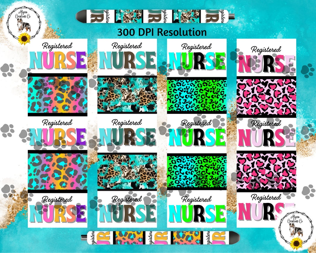 Nurse Pen Wraps, Nurse Gifts, Epoxy Pen Wraps, Leopard Pen Wraps ...