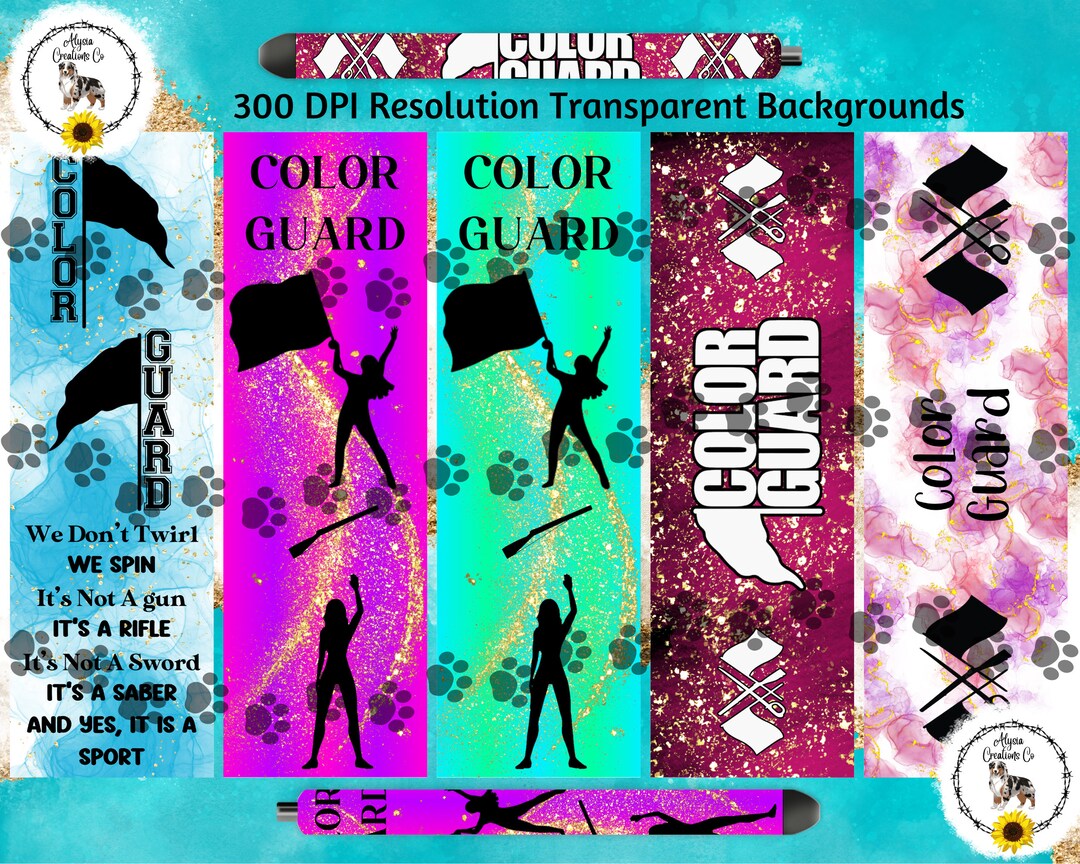 Color Guard Pen Wraps, Band Pen Wraps, Marching Band Pens, Epoxy Pens ...