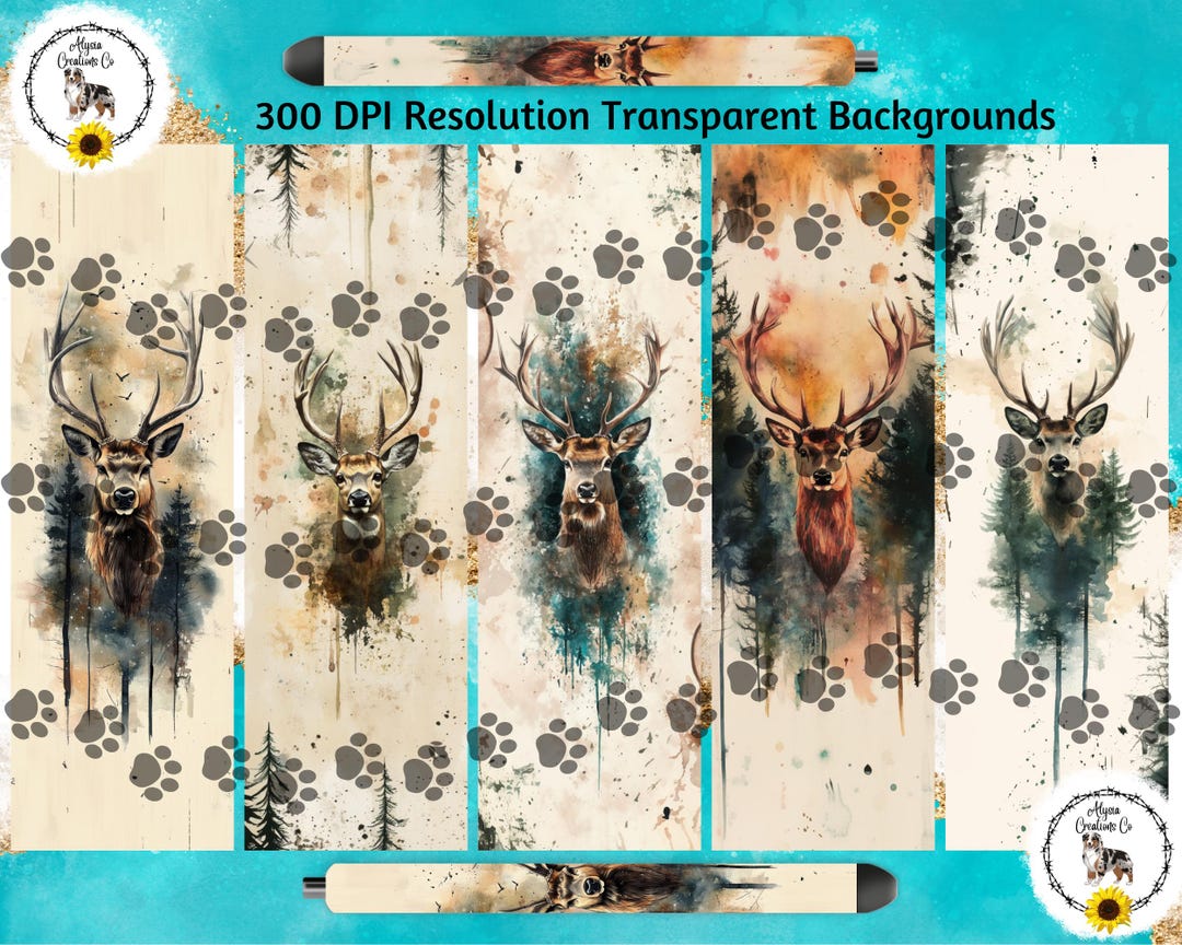 Deer Pen Wraps, Hunting Pen Wraps, Custom Pens, Epoxy Pen Wraps, Deer ...