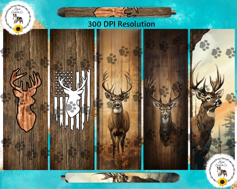Deer Pen Wraps, Hunting Pen Wraps, Custom Pens, Epoxy Pen Wraps, Deer ...