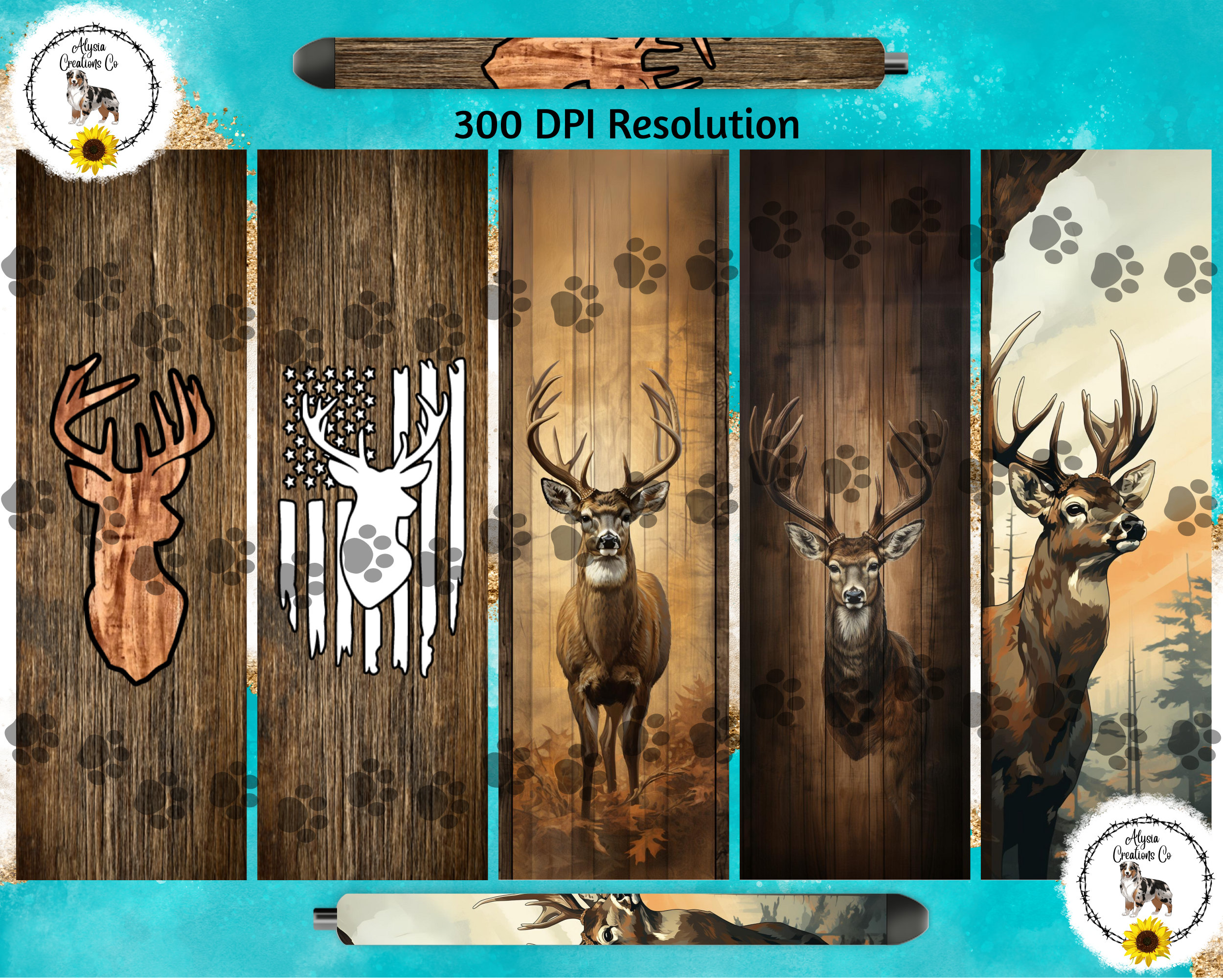 Deer Pen Wraps, Hunting Pen Wraps, Custom Pens, Epoxy Pen Wraps, Deer ...