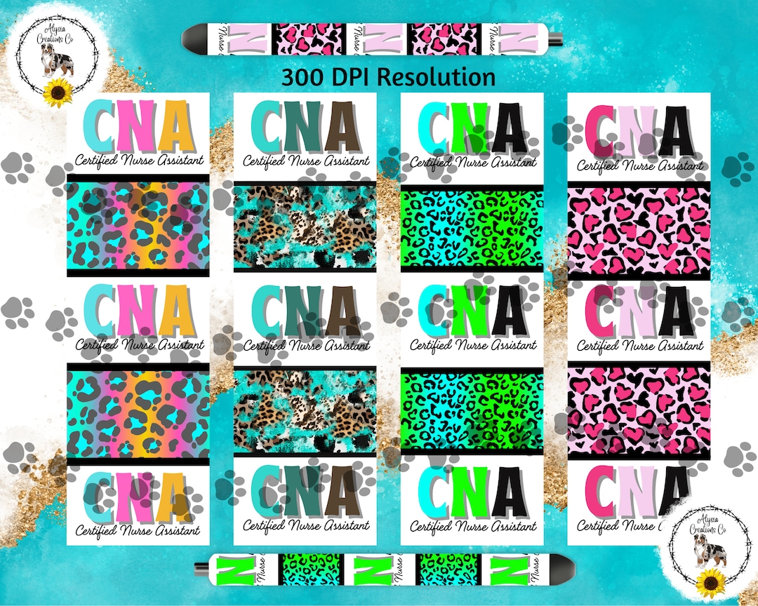 CNA Pen Wraps, CNA Gifts, Epoxy Pen Wraps, Leopard Pen Wraps, Custom ...