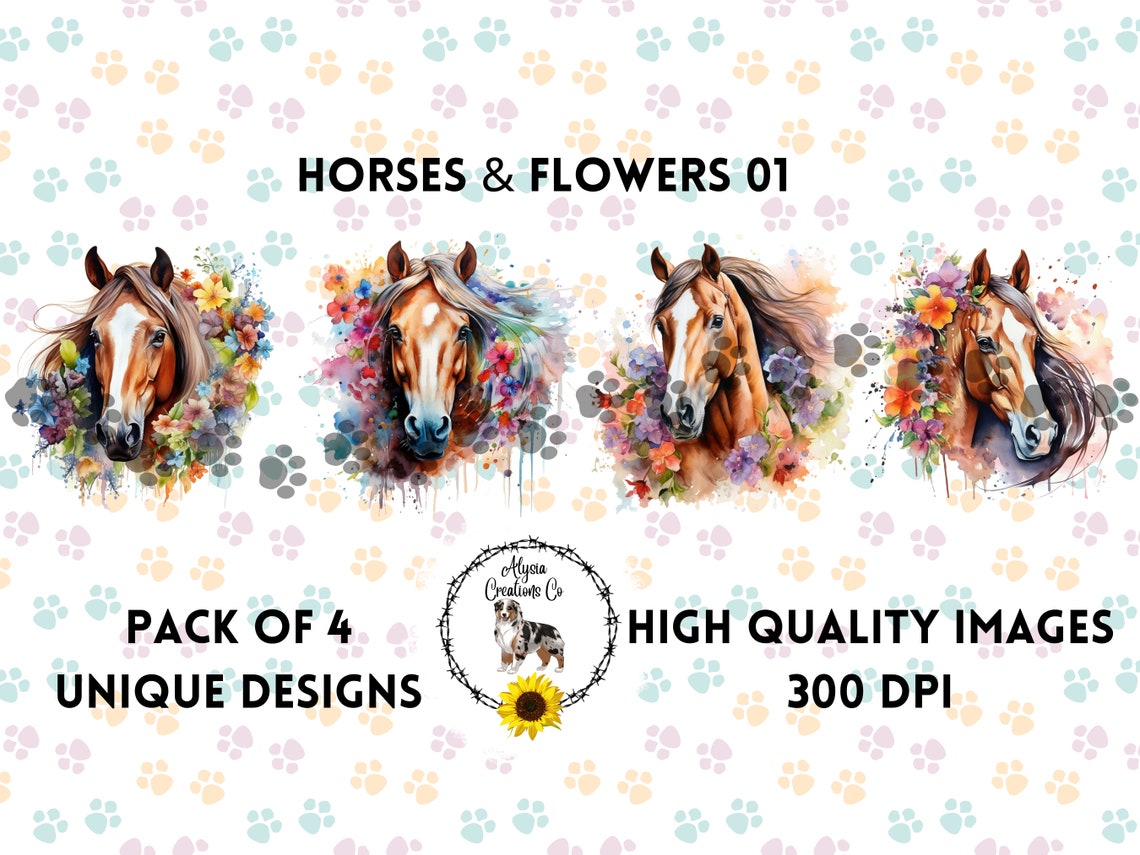 Horses Stickers, Horse Pngs, Flower Stickers, Flower Pngs, Horses and ...