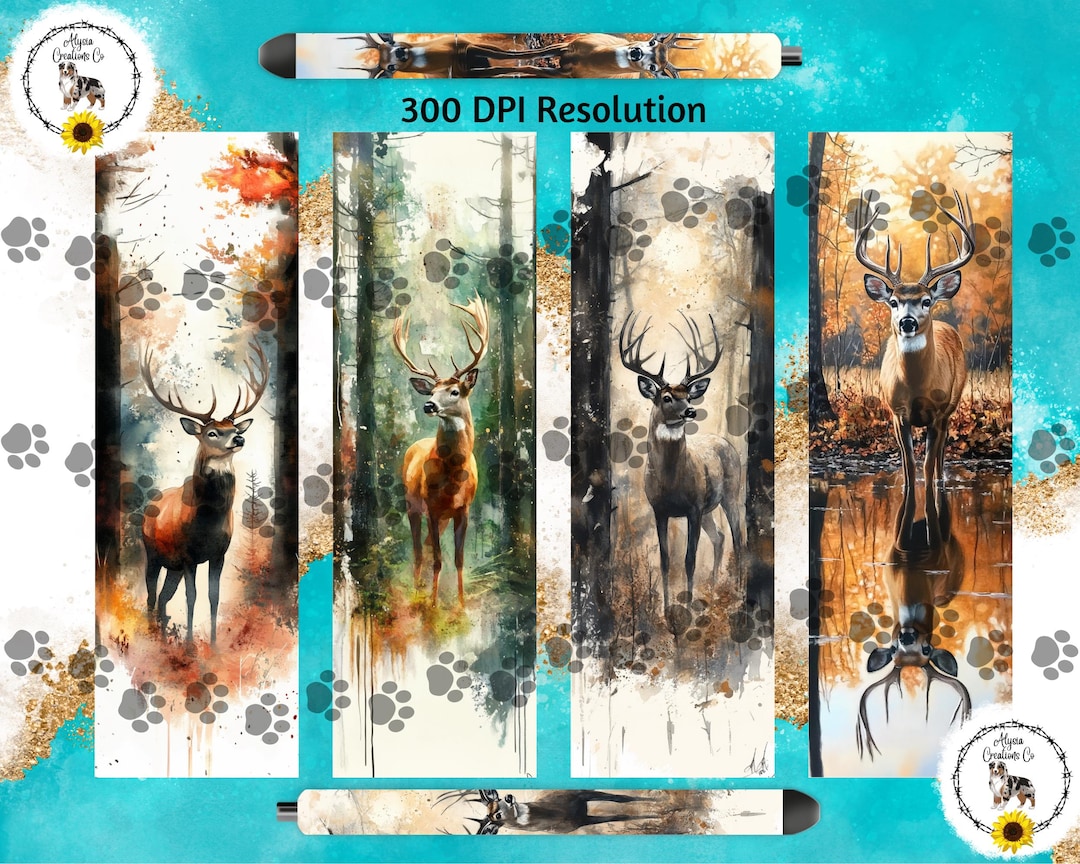 Deer Pen Wraps, Hunting Pen Wraps, Custom Pens, Epoxy Pen Wraps, Deer ...