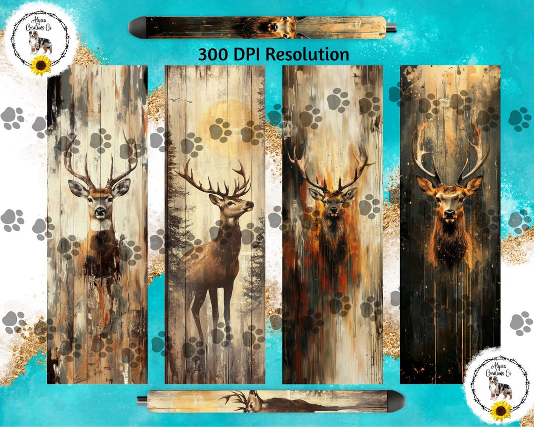 Deer Pen Wraps, Hunting Pen Wraps, Custom Pens, Epoxy Pen Wraps, Deer ...