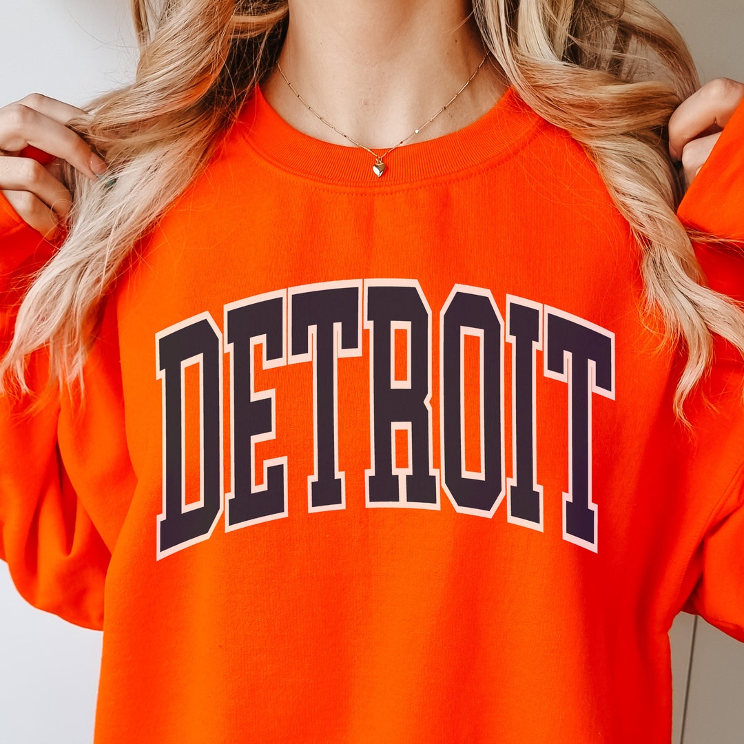 Detroit Baseball Sweatshirt Tigers Crewneck Detroit Baseball Crewneck ...