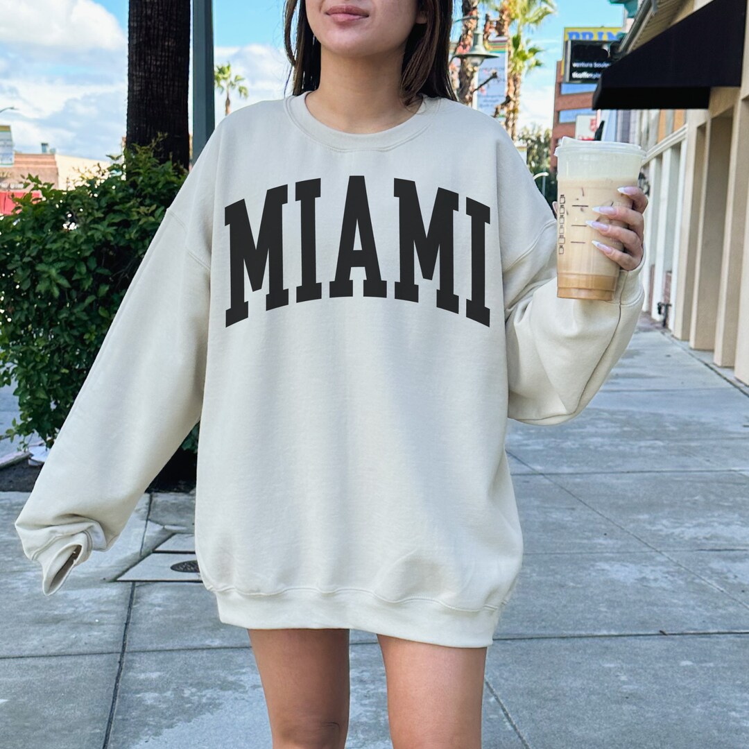 Miami Sweatshirt Vintage Florida State Shirt Gift Trendy Vintage ...
