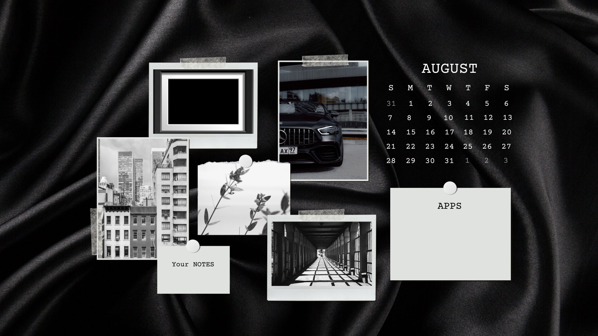 Black Desktop Background Template - Etsy