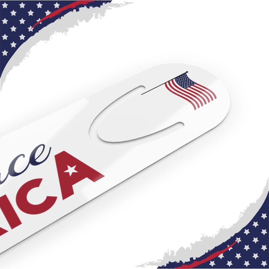 Patriotic Bookmark Made in USA American Flag Gift for Reader Gift for ...
