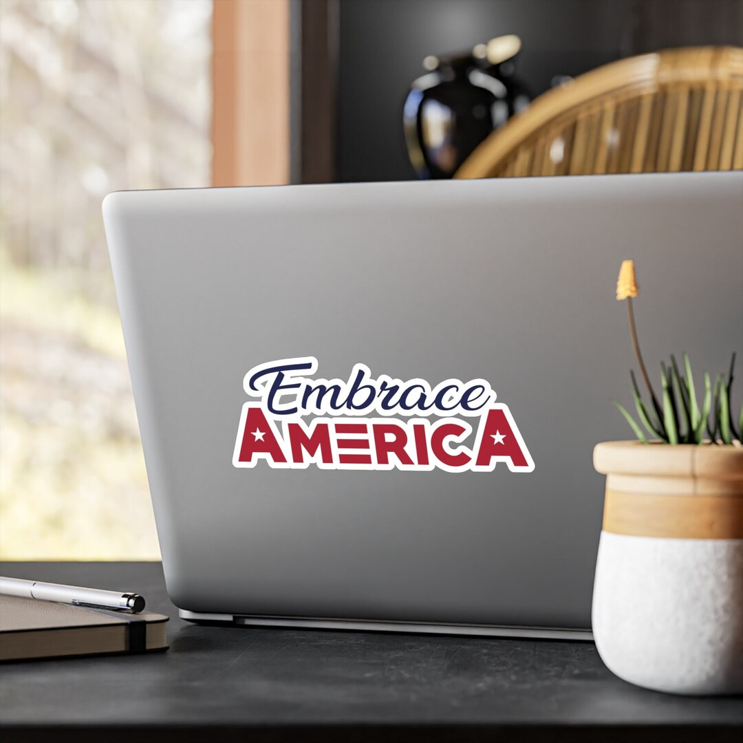 American Made Vinyl Decals Patriotic Red White Blue USA Spirit Sticker ...