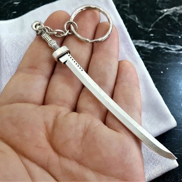 Japanese Katana Sword Pendant Silver Key Pendant, Japanese Katanasword ...
