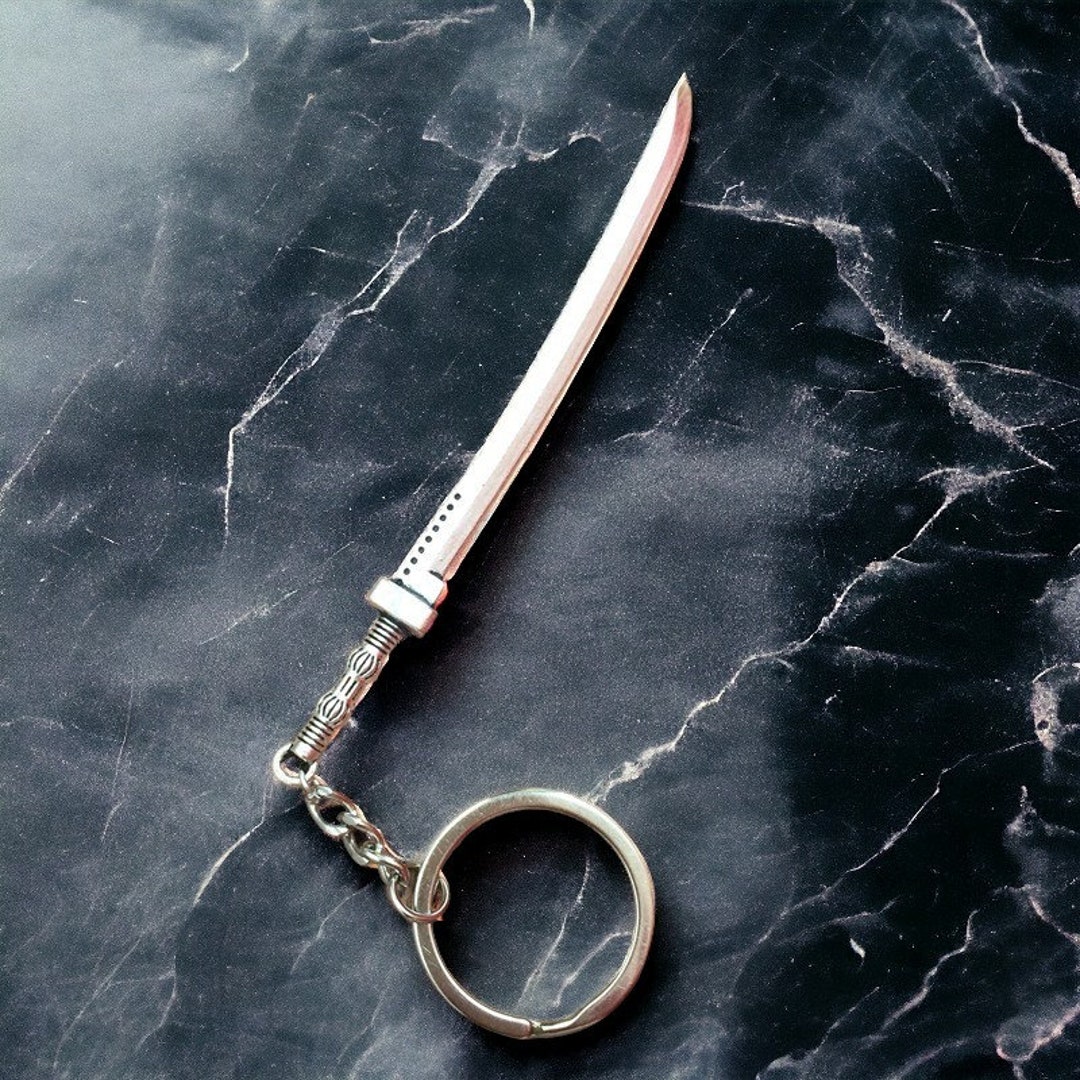 Japanese Katana Sword Pendant Silver Key Pendant, Japanese Katanasword ...