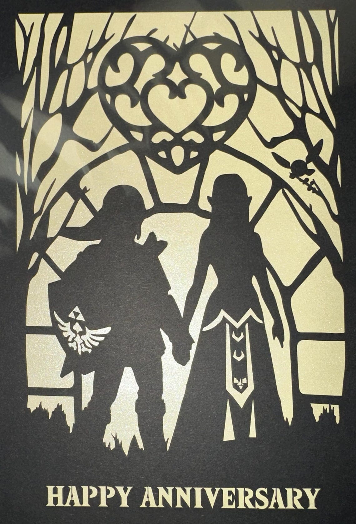 The Legend of Zelda - Link and Zelda Inspired Anniversary Paper Cutout ...