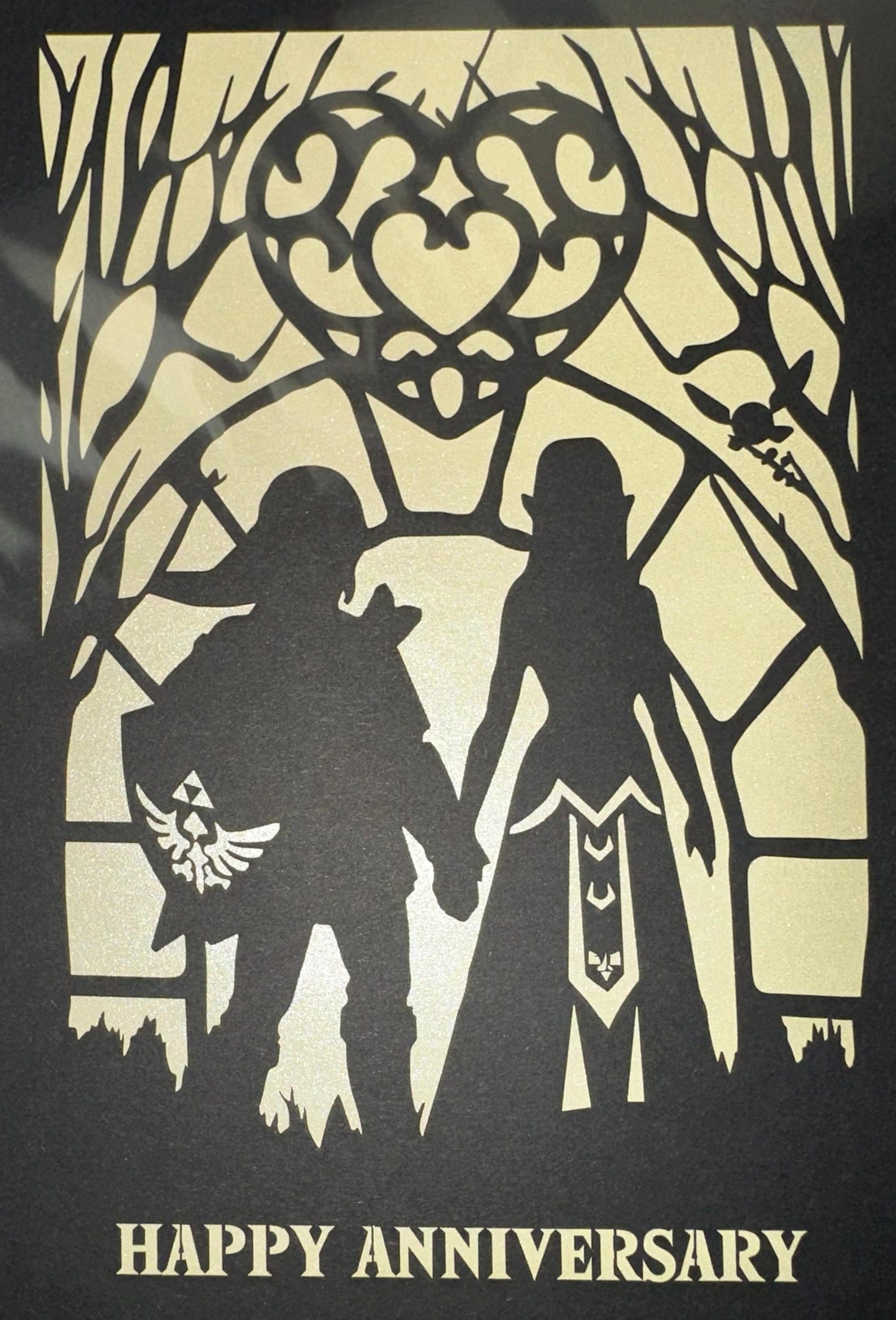 The Legend of Zelda - Link and Zelda Inspired Anniversary Paper Cutout ...