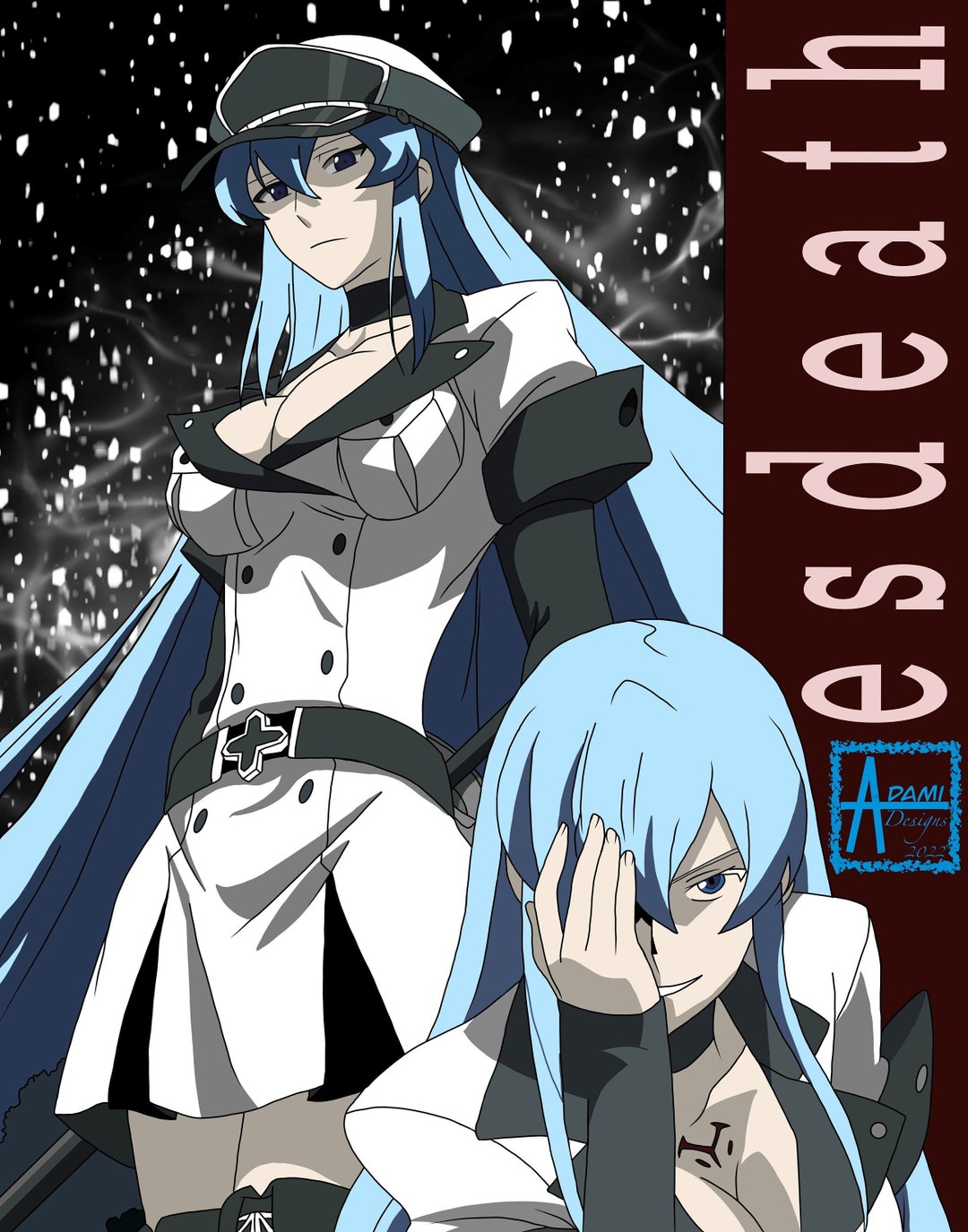 Esdeath Akame Ga Kill - Digital Print Poster - Etsy