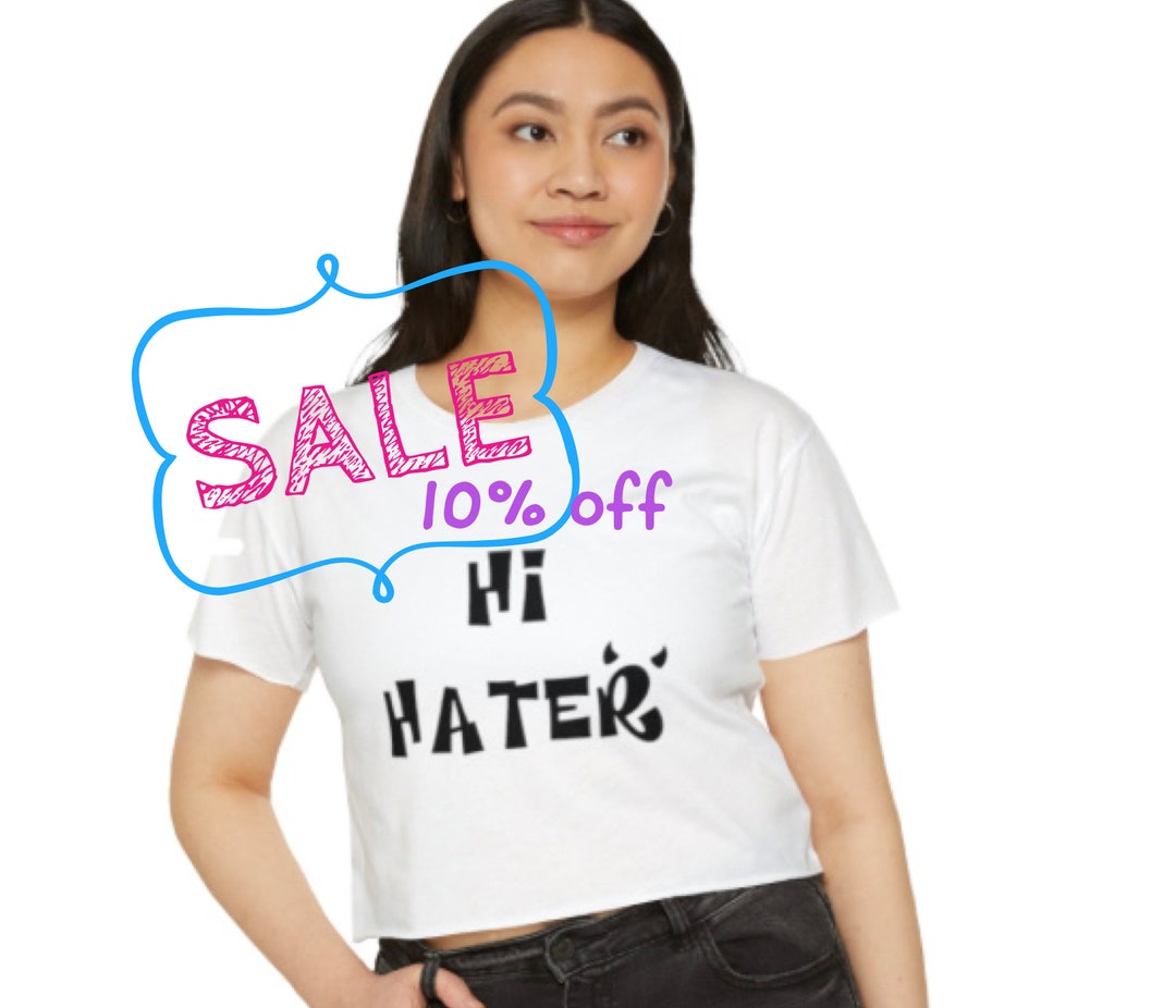Hi Hater Bye Hater Baby Tee Y2k - Etsy