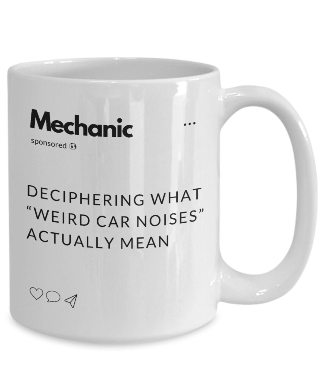 Mechanic Coffee Mug, Funny Car Guy Mug, Car Noise Translator, Auto ...