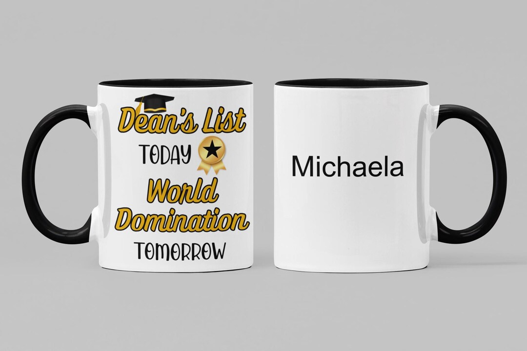 Dean's List Funny Mug With Personalized Name, College University ...