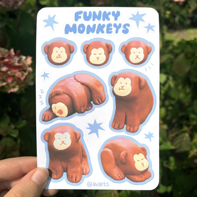 Mono stickers - Etsy España