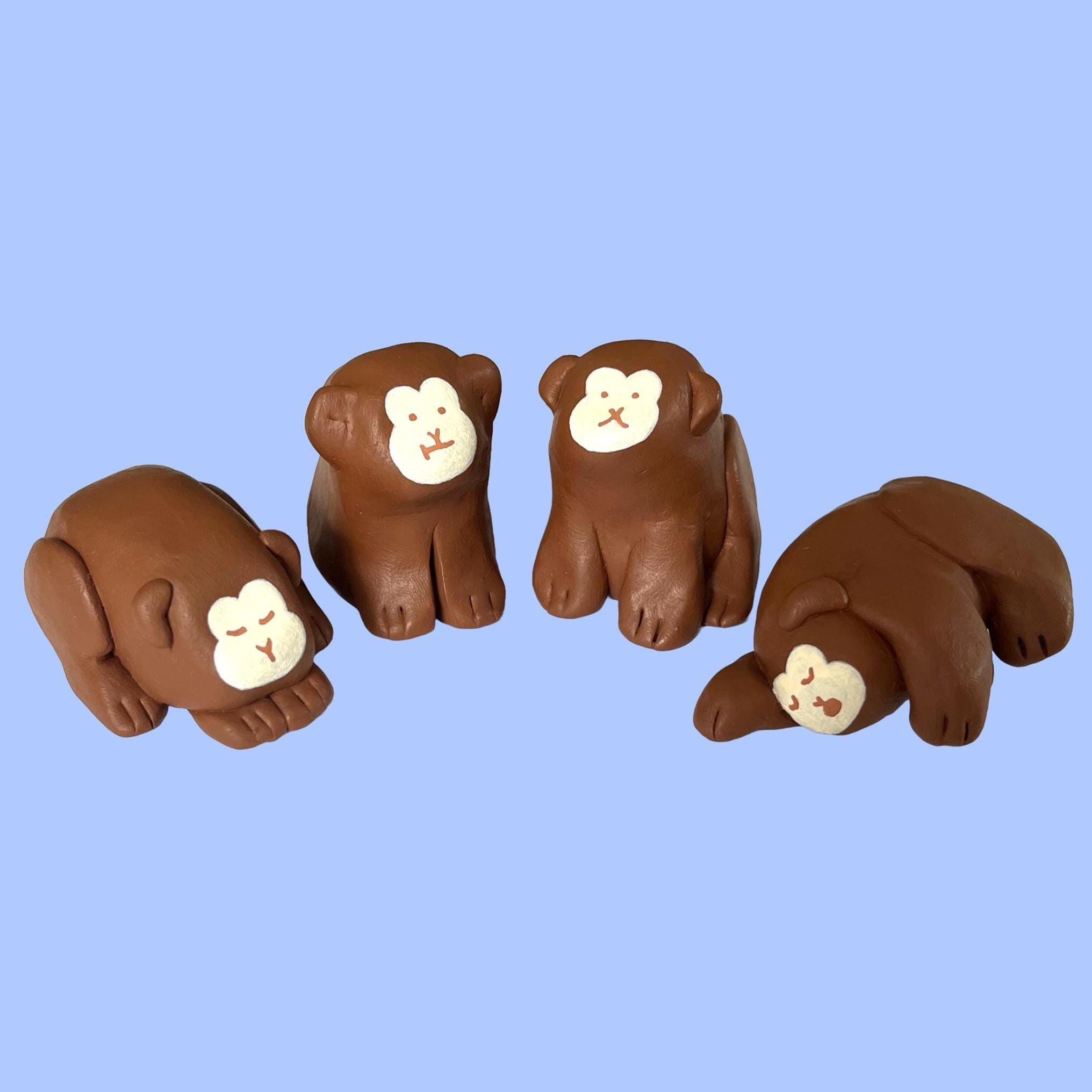 Drunky Monkey Blind Box Figures! Clay Trinket Desk Buddy - Etsy