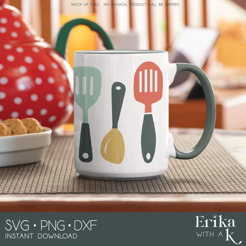 Kitchen Utensils Graphic SVG DXF Instant Download Bundle, Cricut ...