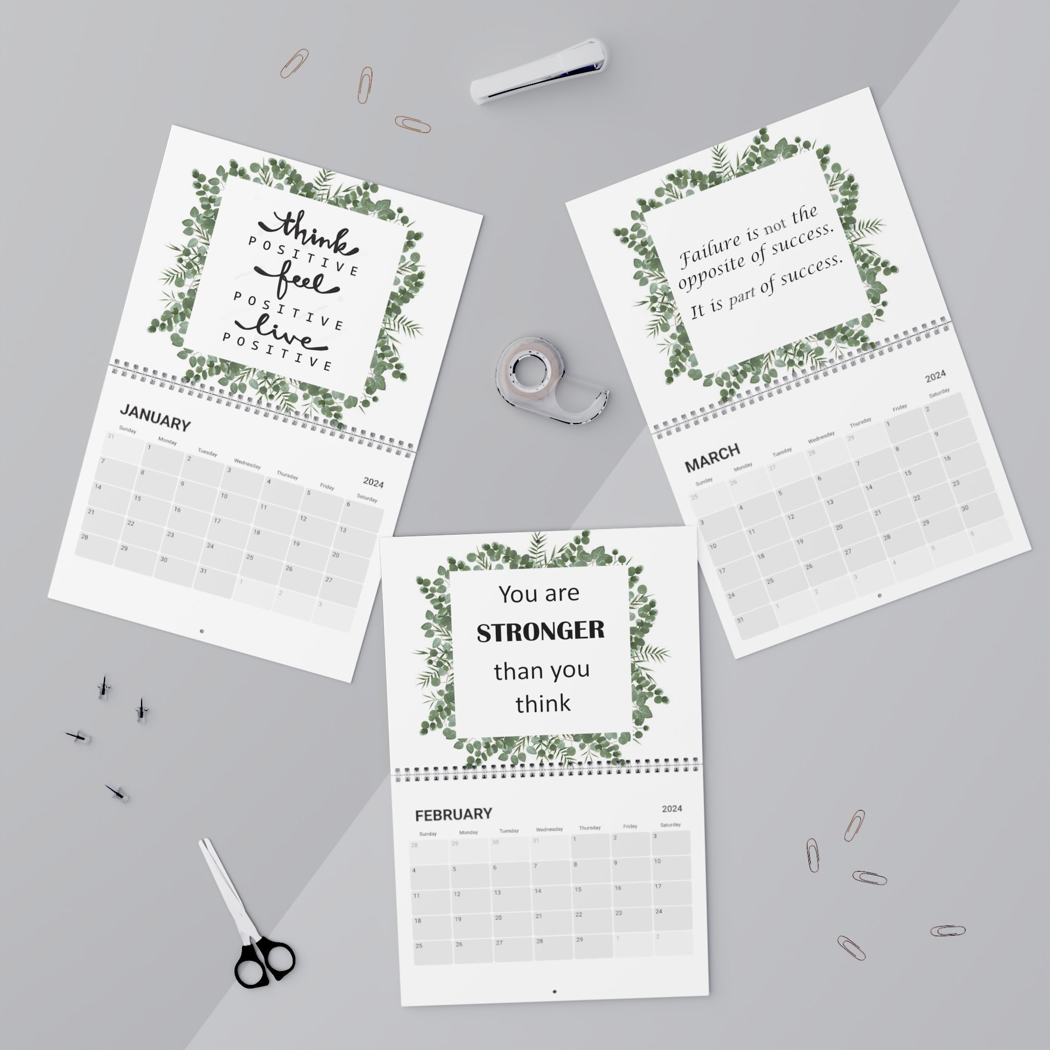 2024 Motivational Wall Calendar Motivational Quotes for Every Month ...
