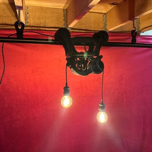 Restored Hay Trolley Chandelier with Track - Etsy