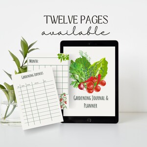 Printable PDF Garden Planner Template 12 Page Workbook for Beginner to ...