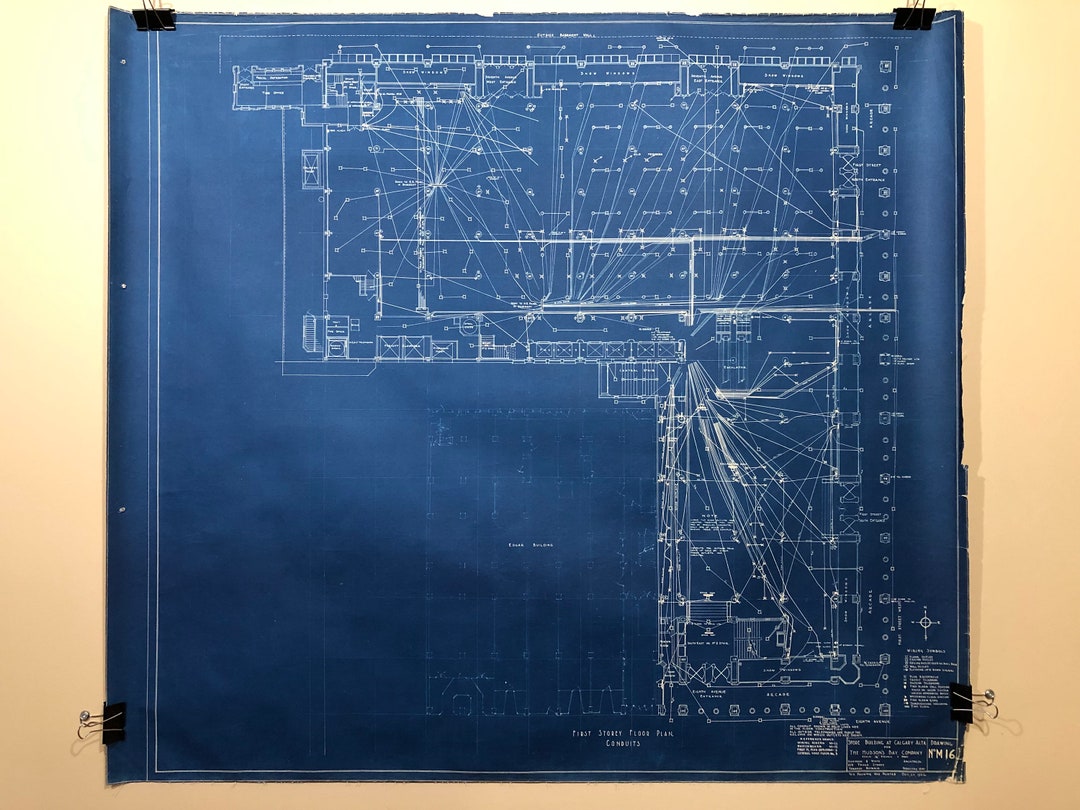 1930 Blueprint of Hudson’s Bay Company Store Building - Nom.16 - Etsy