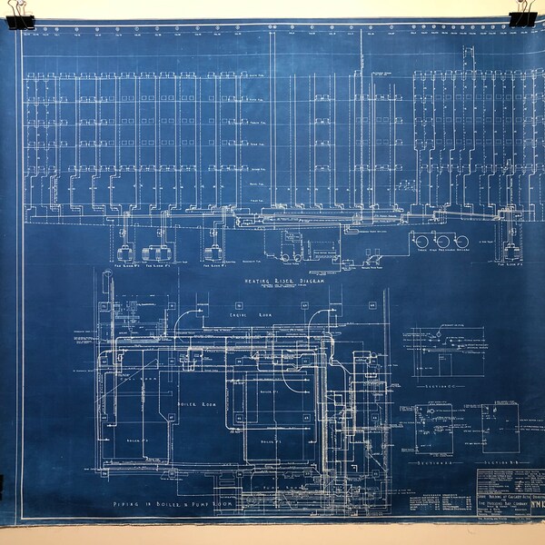 Antique Blueprint - Etsy