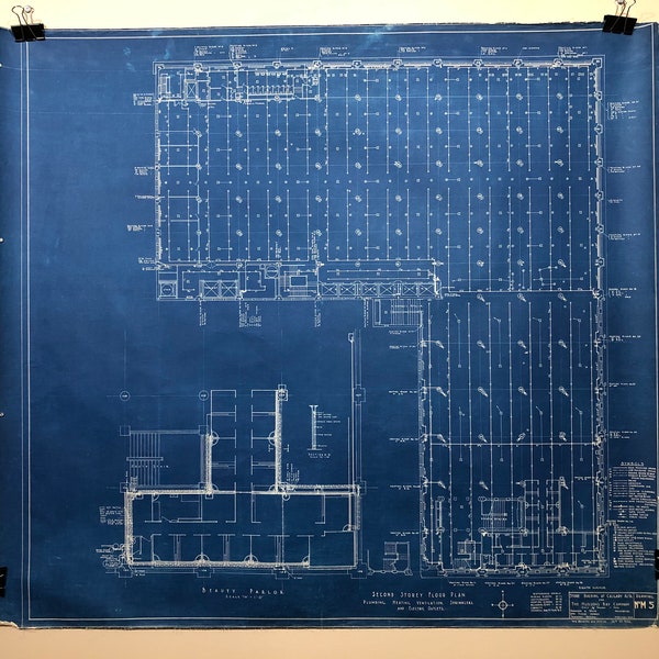 Antique Blueprint - Etsy