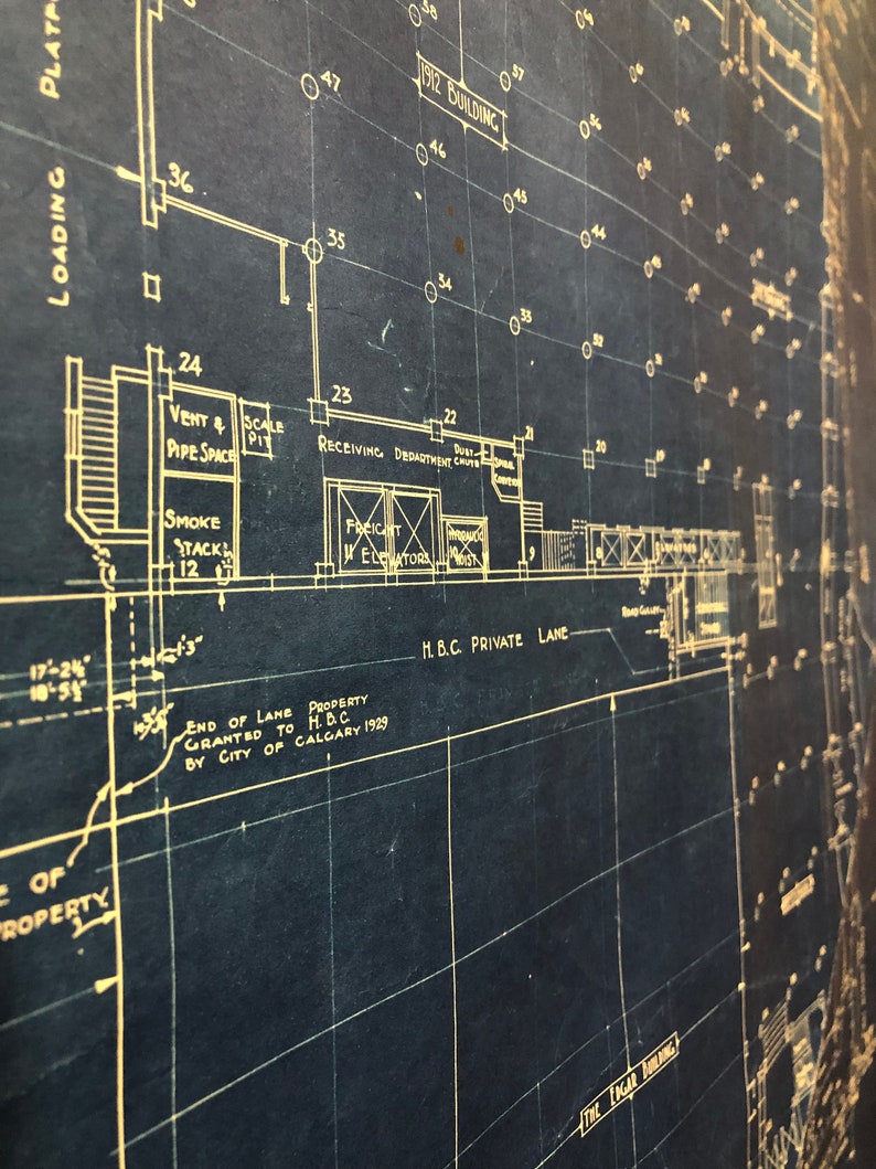 1930 Blueprint of Hudson’s Bay Company Store Building - No.1 - Etsy