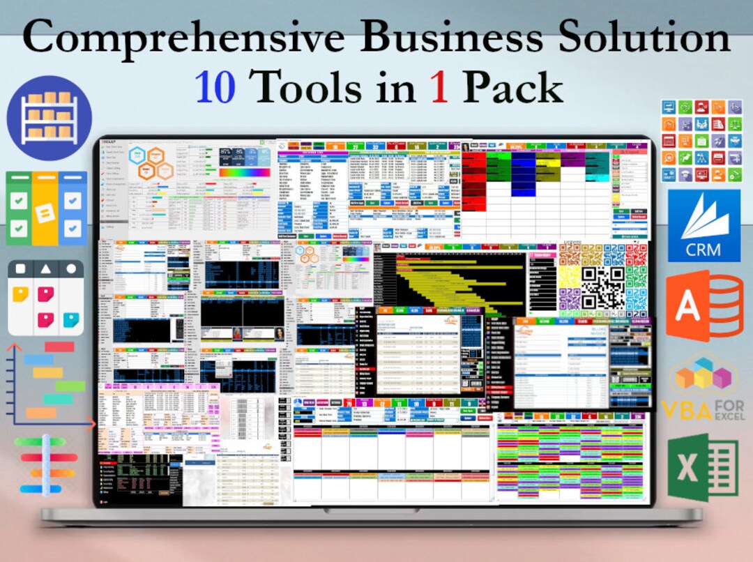 Business Management Software: Inventory, CRM, Project Tracker - Excel VBA - Etsy