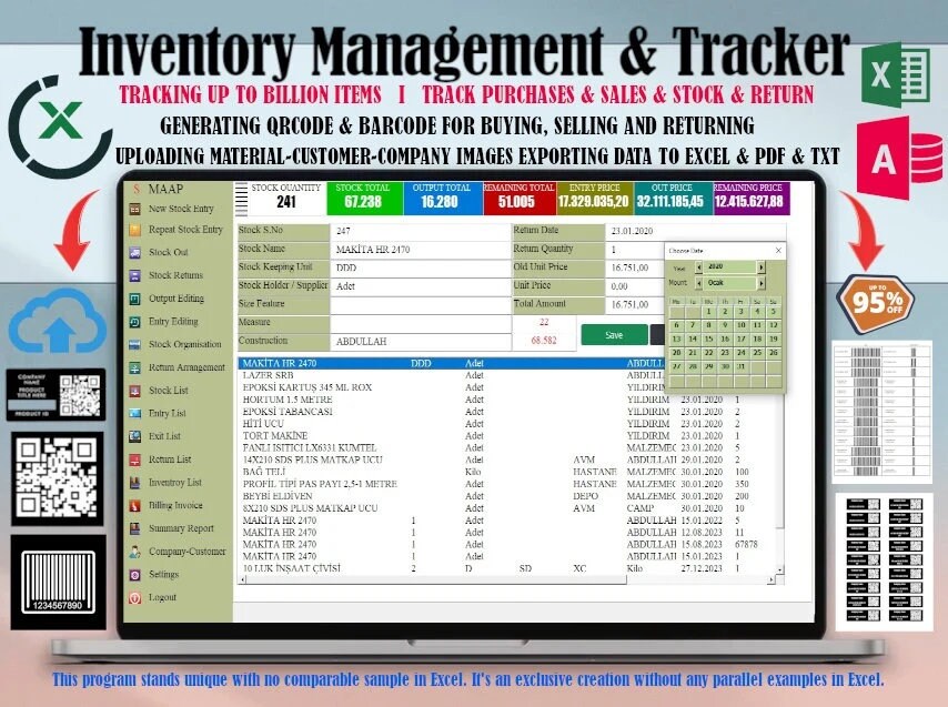 Business Management Software: Inventory, CRM, Project Tracker - Excel VBA - Etsy