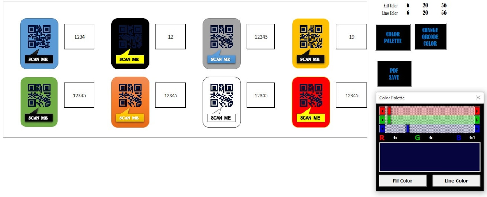 QR Code & Barcode Generator: Infinite Color Excel App (PDF) - Etsy
