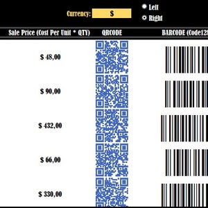 QR Code & Barcode Generator: Infinite Color Excel App (PDF) - Etsy