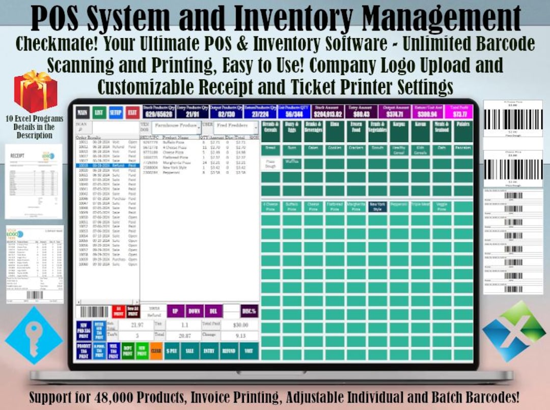 Checkmate POS Inventory Software: Barcode Printing, Sales Tracker ...