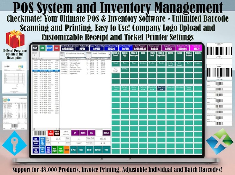 Checkmate POS Inventory Software: Barcode Printing, Sales Tracker ...