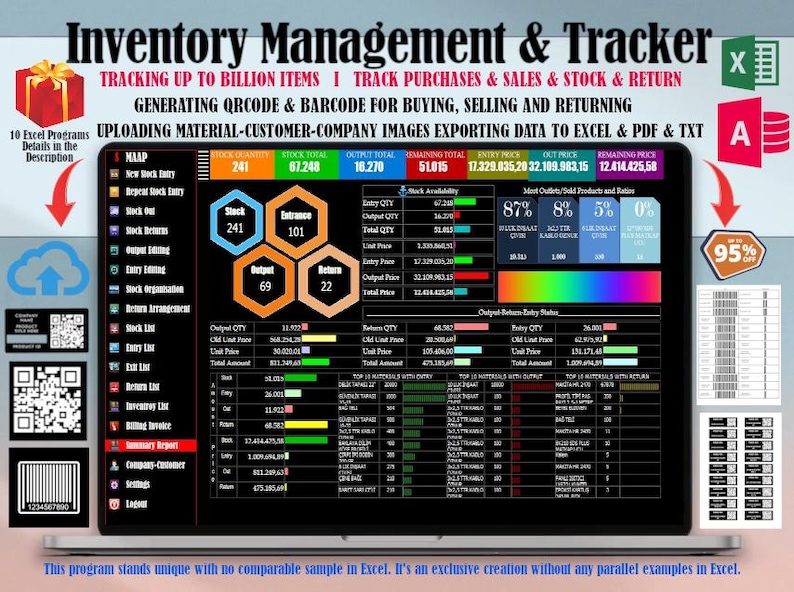 Inventory Management Software: QR & Barcode Generator (windows) - Etsy