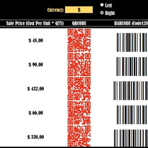QR Code & Barcode Generator: Infinite Color Excel App (PDF) - Etsy