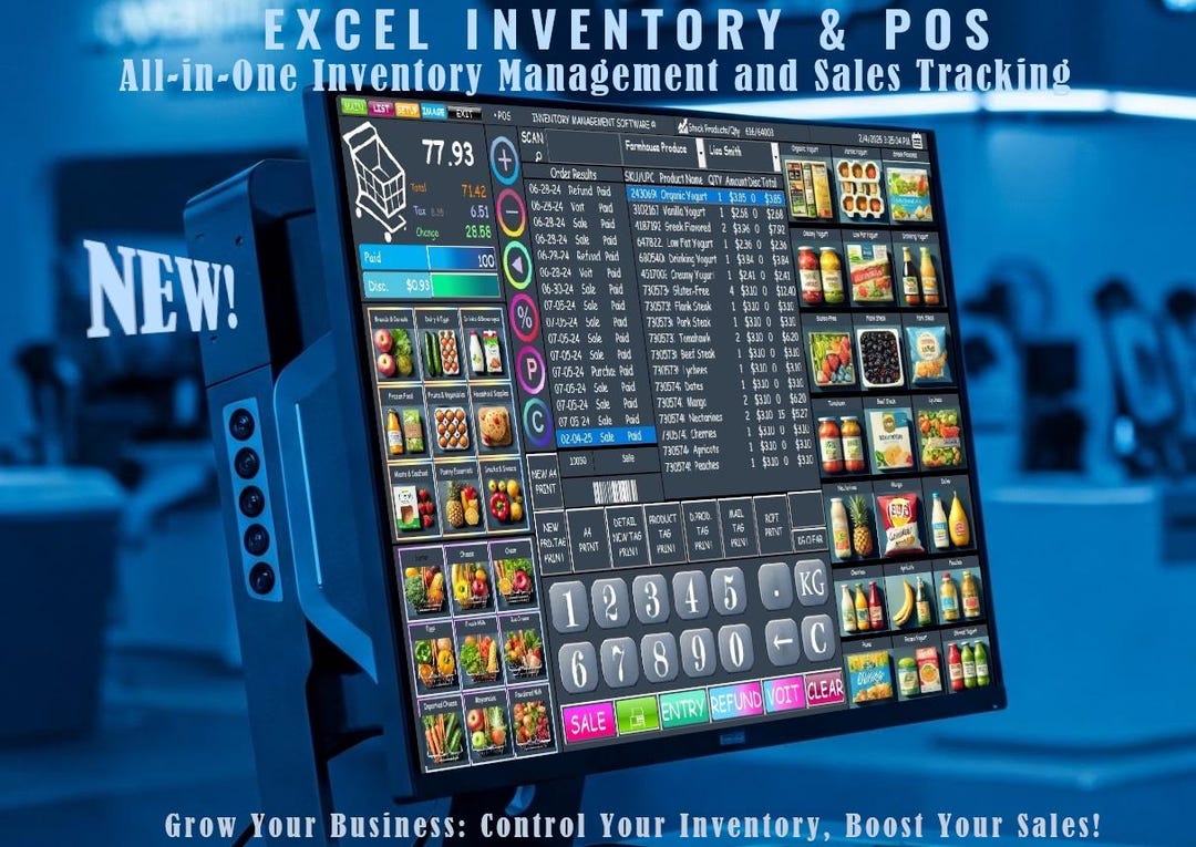 Excel Inventory & POS, Barcode Generator, Sales Tracking, Inventory ...