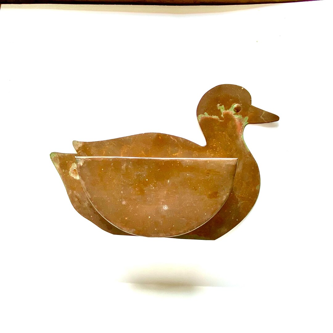 Vintage Copper Duck Planter/container - Etsy